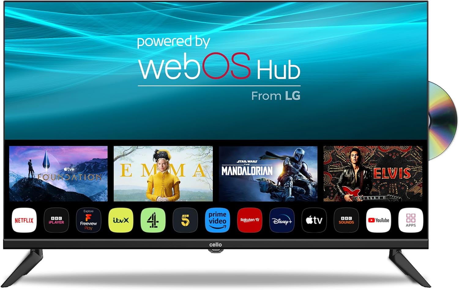 Cello C3224WSF Trav 32" Zoll 12V Full HD SMART/DVD TV integrierter DVD ...