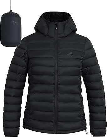 Amazon.com: Pioneer Camp Women's Packable Puffer Jacket Winter Light Weight Water-Repellent ...