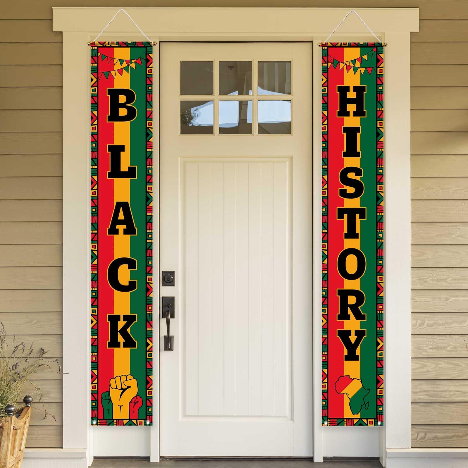 Amazon.com: Allenjoy 11.8" x 70.9" 2PCS Black History Month Porch Sign ...