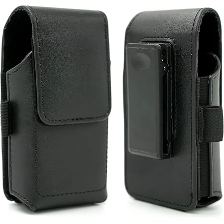 Amazon.com: AGOZ Vertical Leather Flip Phone Belt Clip Case for ...