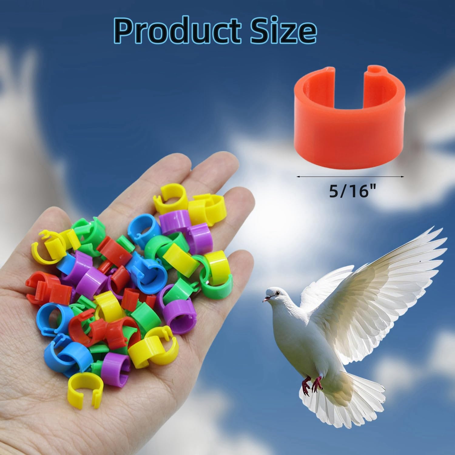 Snapklik.com : DoubleWood Baby Poultry Leg Bands 5/16" Medium Chick ...