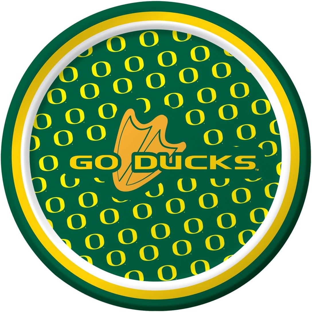 Amazon.com: 8-Count Round Paper Dessert Plates, Oregon Ducks : Health ...