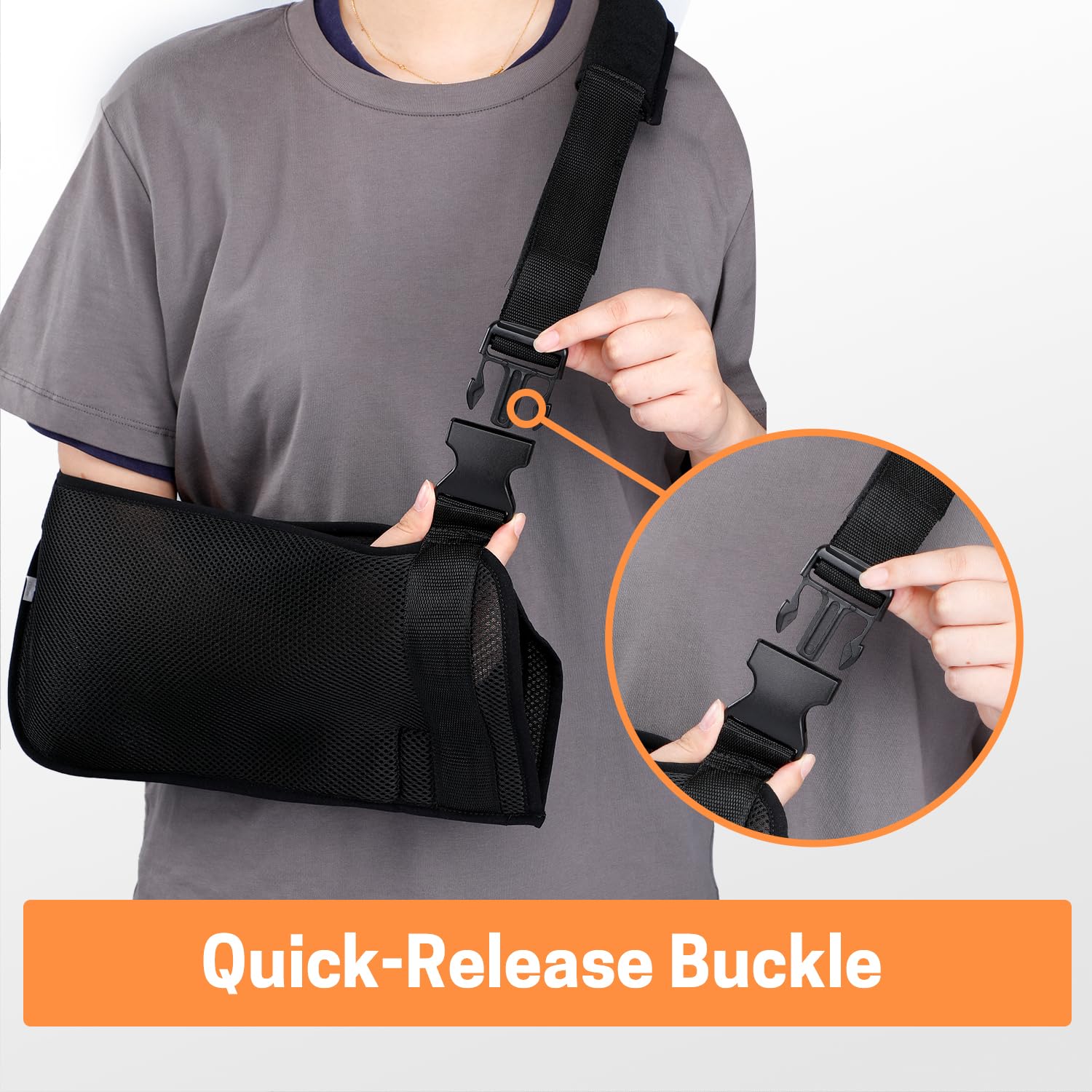 Snapklik.com : Arm Shoulder Sling, Mesh Arm Sling, Adjustable Arm ...