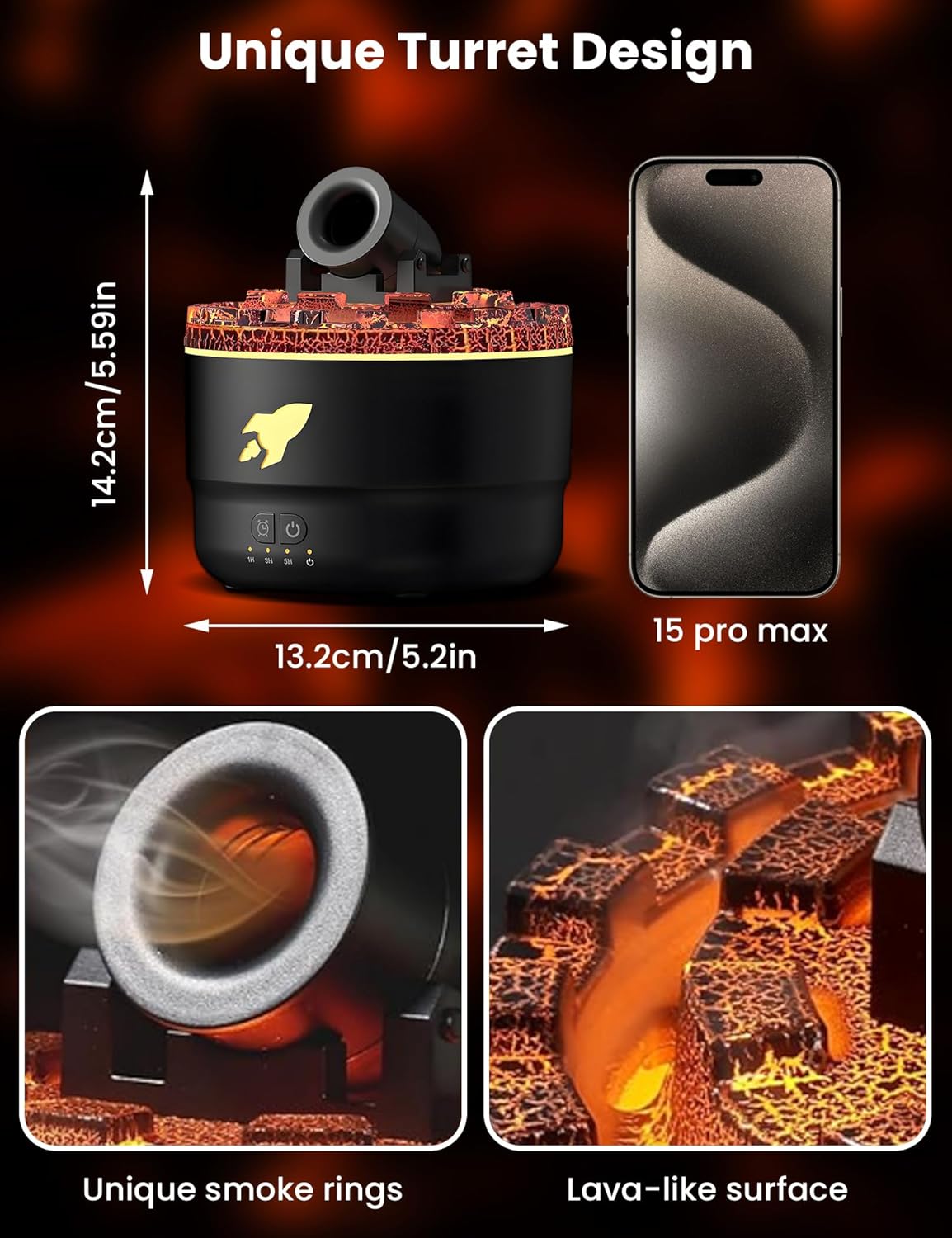Cannon Blast Aroma Humidifier, Cannon Blast Turret Humidifier Silent ...