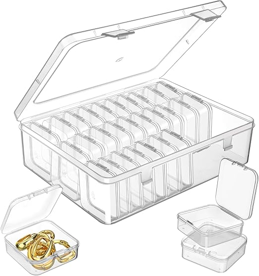 Amazon.com: Douorgan Small Bead Storage Containers 30 Pieces Plastic ...