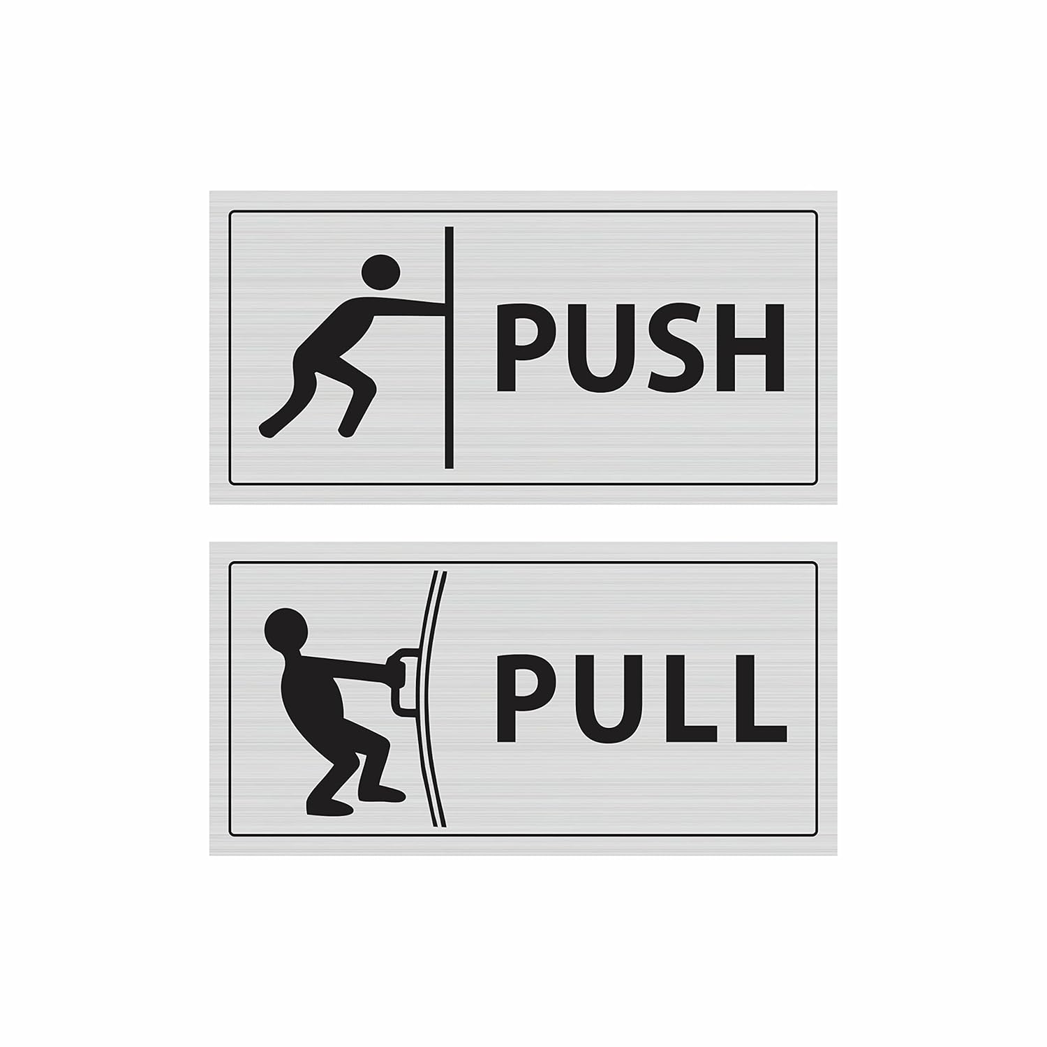 Anne Print Solutions® Push Pull Steel Size 6 X 3 Inch* Self Adhesive ...