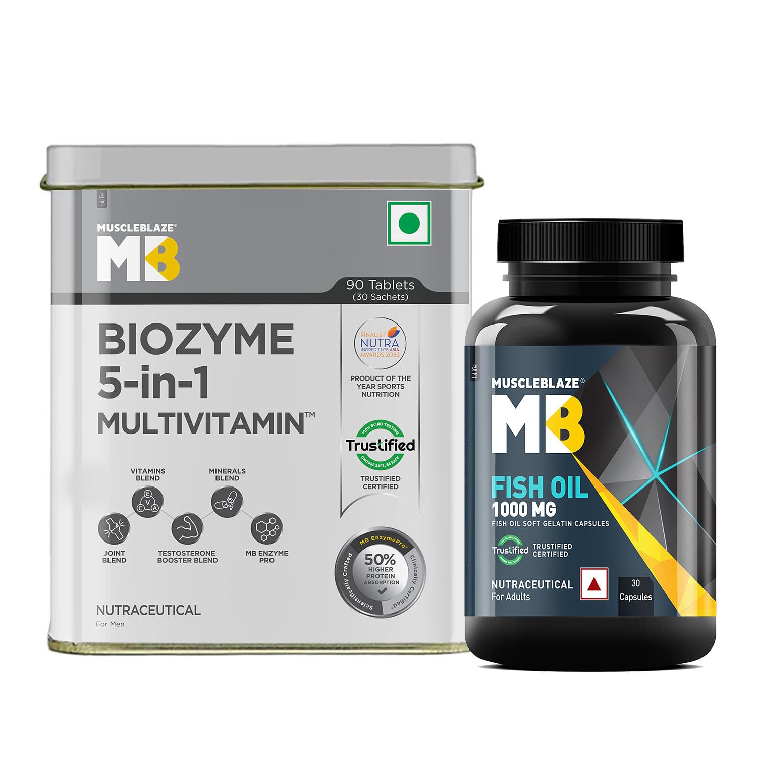 MuscleBlaze Biozyme Daily Multivitamin (90 Tablets) | With US Patent ...