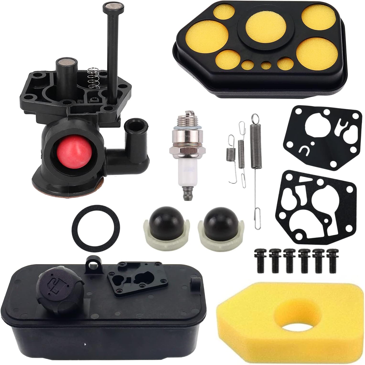 Amazon.com: 795477 Carburetor with 494406 Fuel Tank for Briggs ...