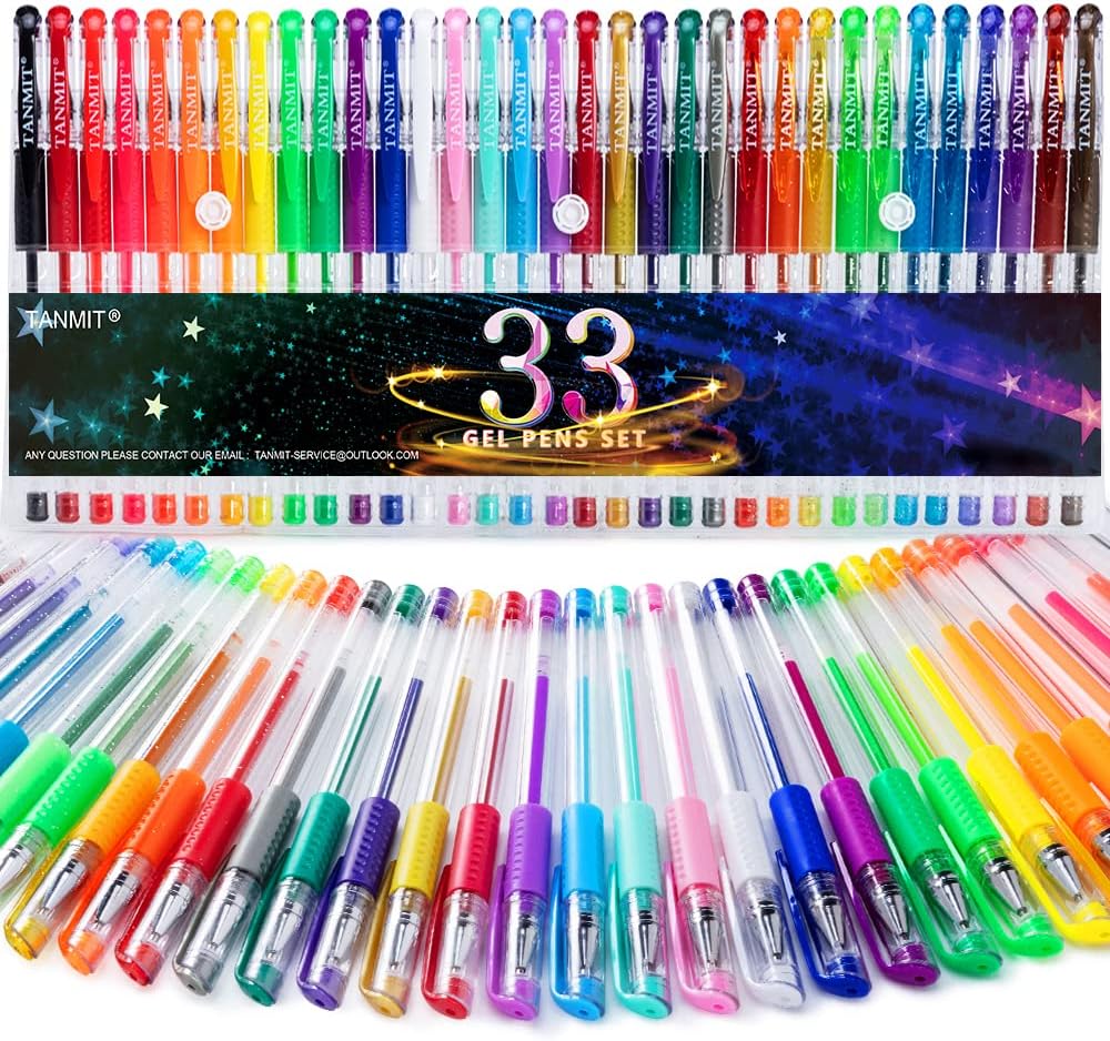Amazon.com: Gel Pens, Colored Gel Pen, Fine Point Gel Markers Pen for ...