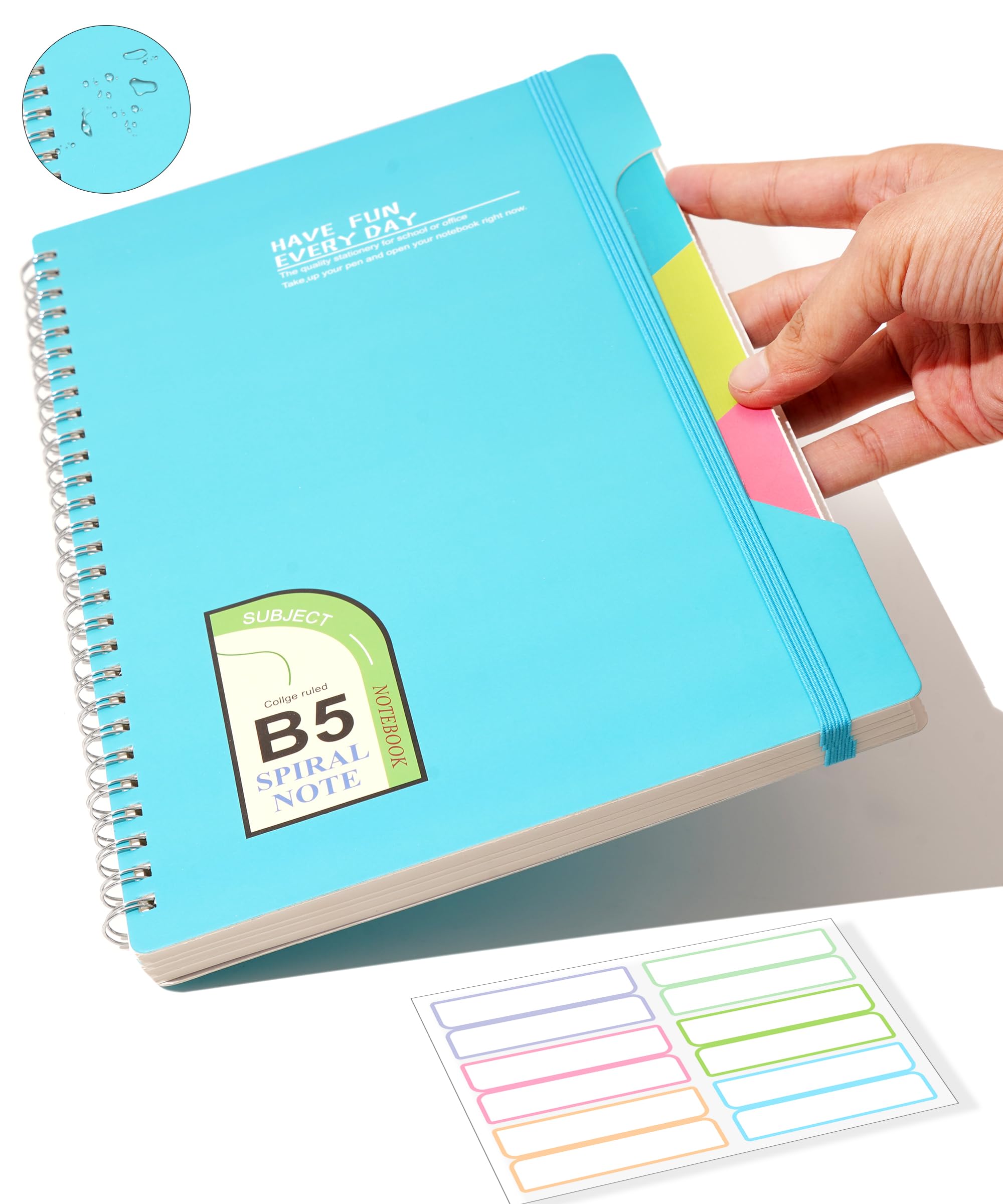 Amazon.com : CAGIE Spiral Notebook 6x9 College Ruled 7mm, Lined ...