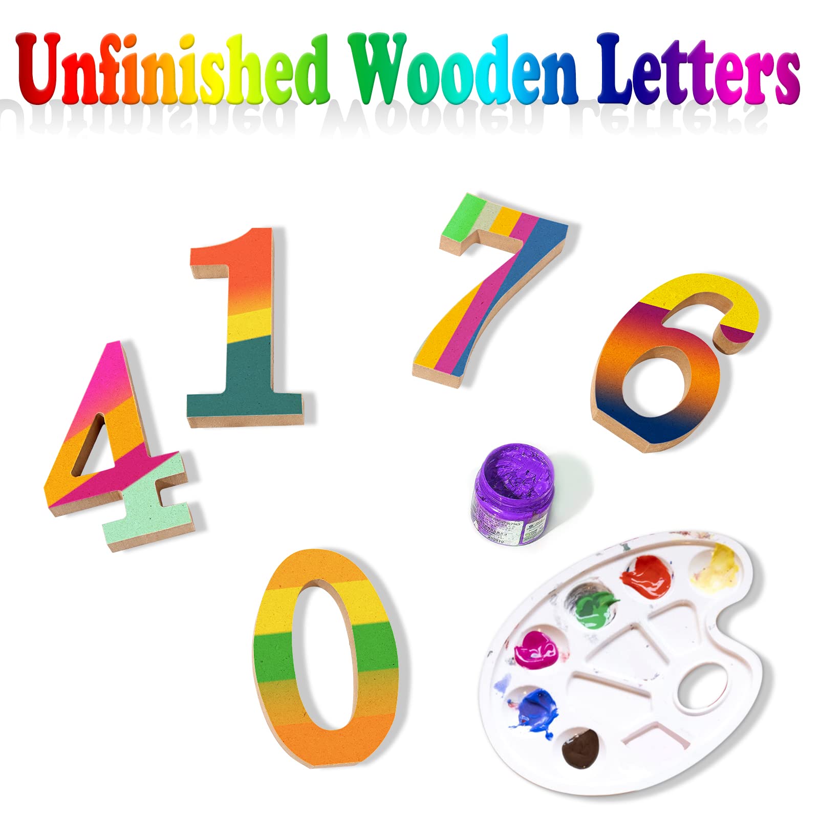 Snapklik.com : 4 Inch Wooden Numbers Wooden Numbers For Wall Decor ...