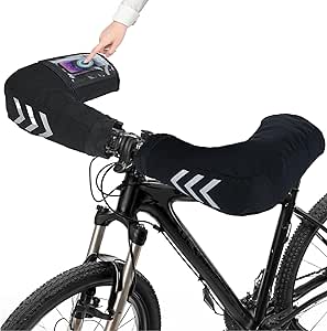 LYtech Bike Handlebar Mittens with Touchscreen Pocket Bicycle ...