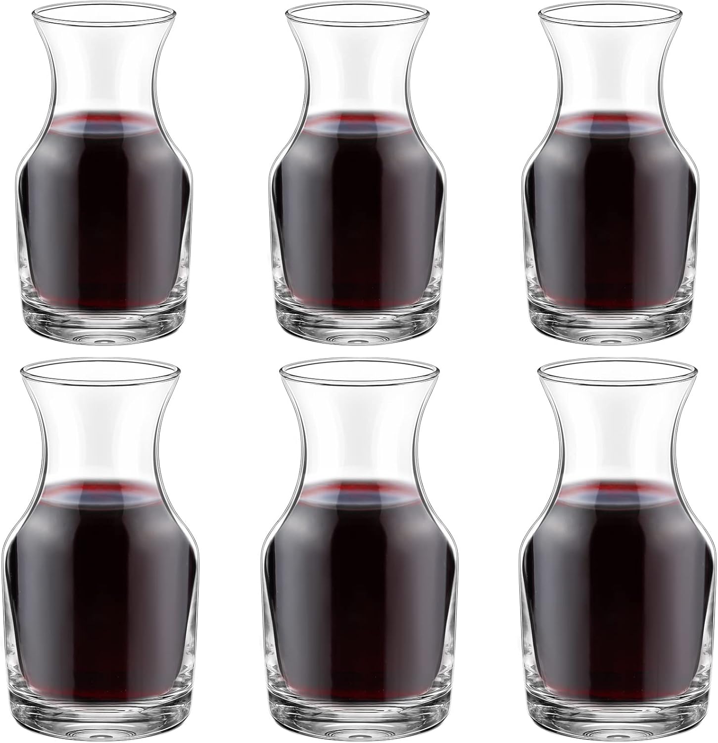 Amazon.com | Single Serving Wine Carafe Glass Mini Decanter Individual ...