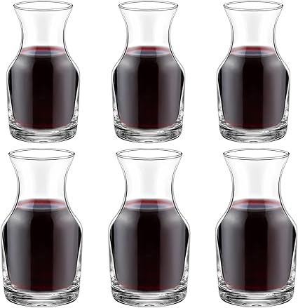 Amazon.com | Single Serving Wine Carafe Glass Mini Decanter Individual ...