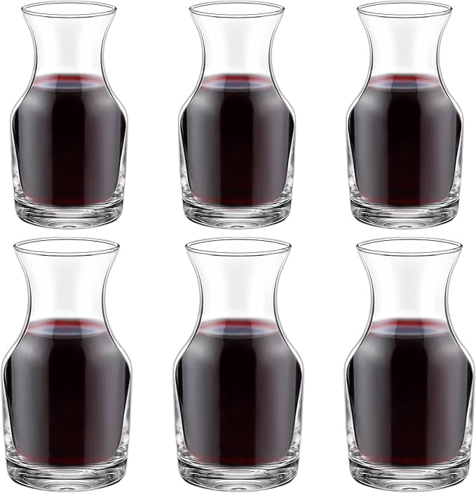 Amazon.com | Single Serving Wine Carafe Glass Mini Decanter Individual ...