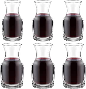 Amazon.com | Single Serving Wine Carafe Glass Mini Decanter Individual ...