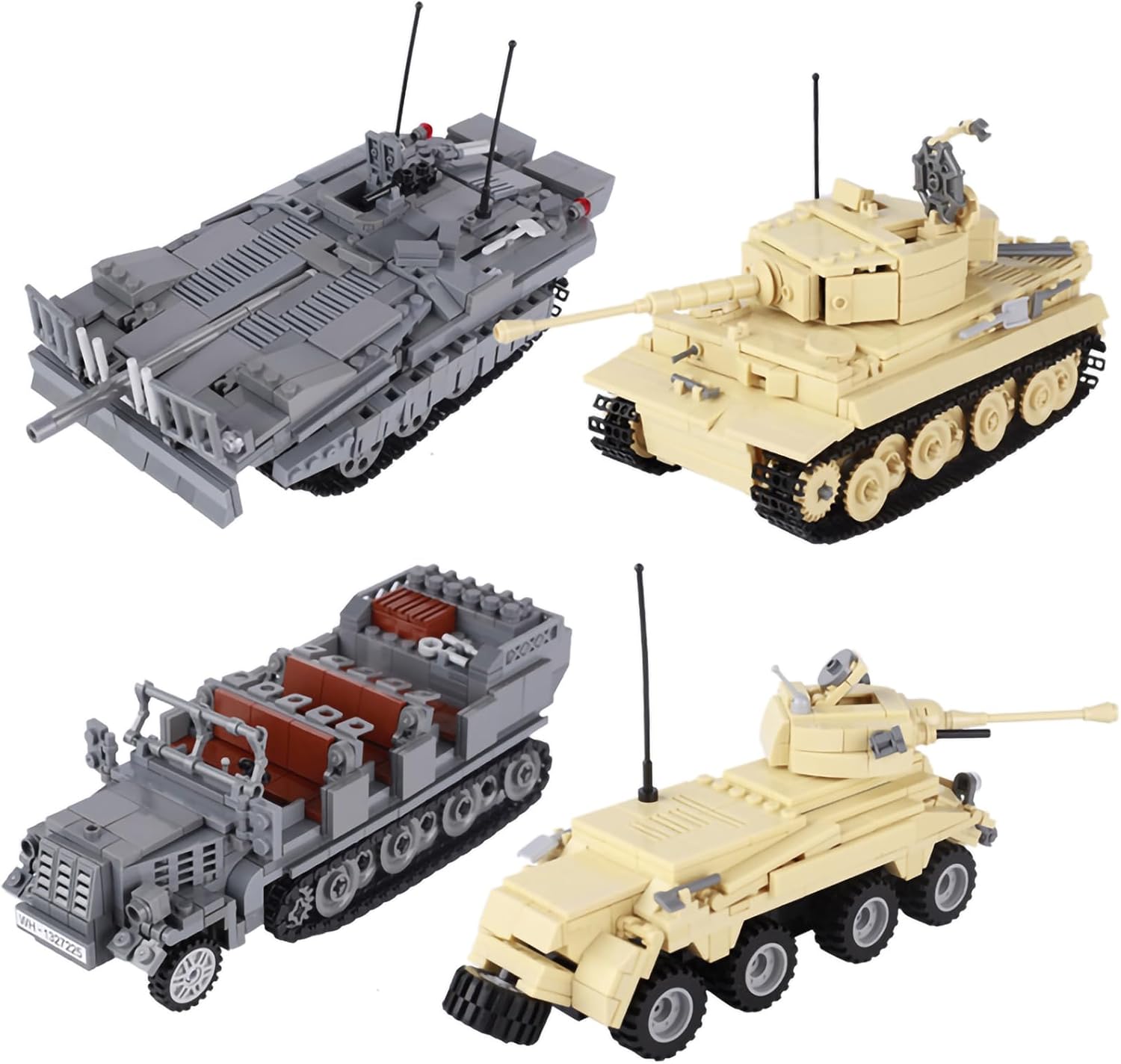 Amazon.com: OyaDm Military Series Tank Toys WWII German Half-Track ...