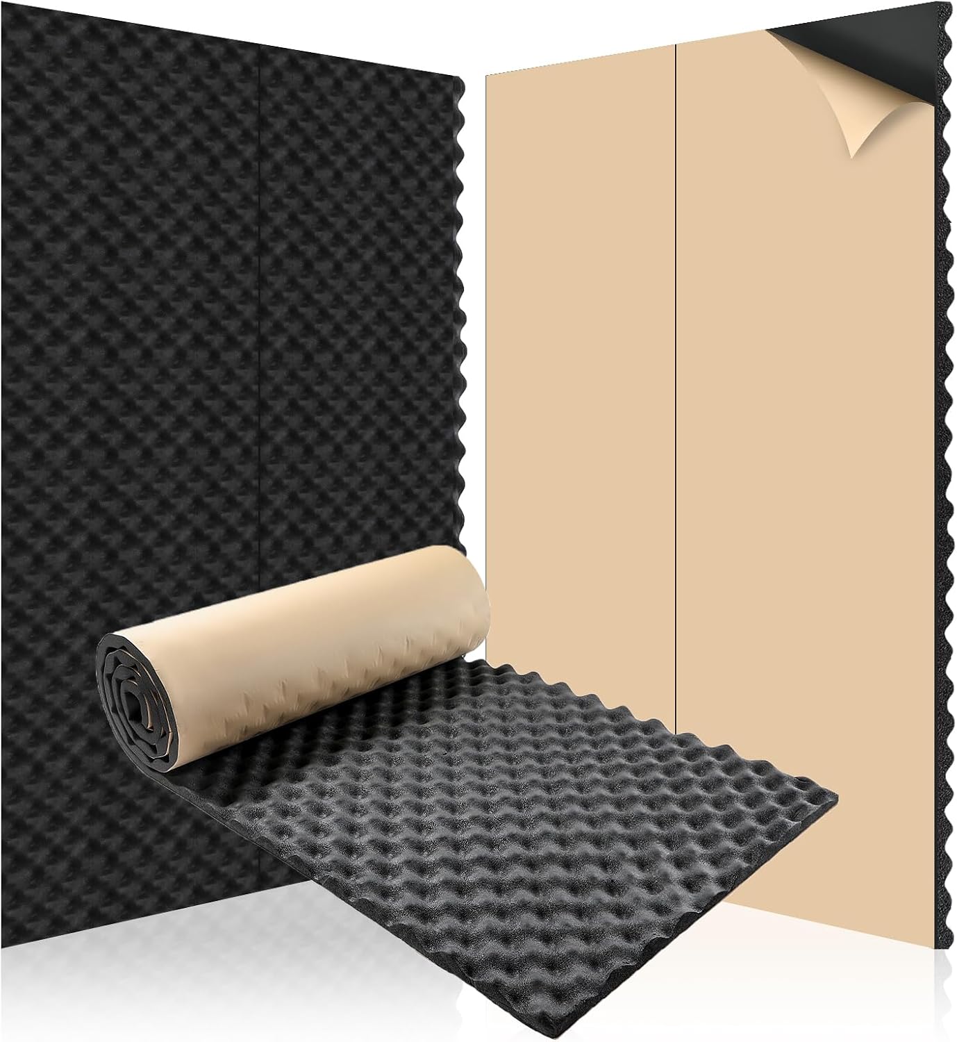 Putentfun Noise Insulation Soundproofing Foam - 200 X 50 X 2 cm Egg ...