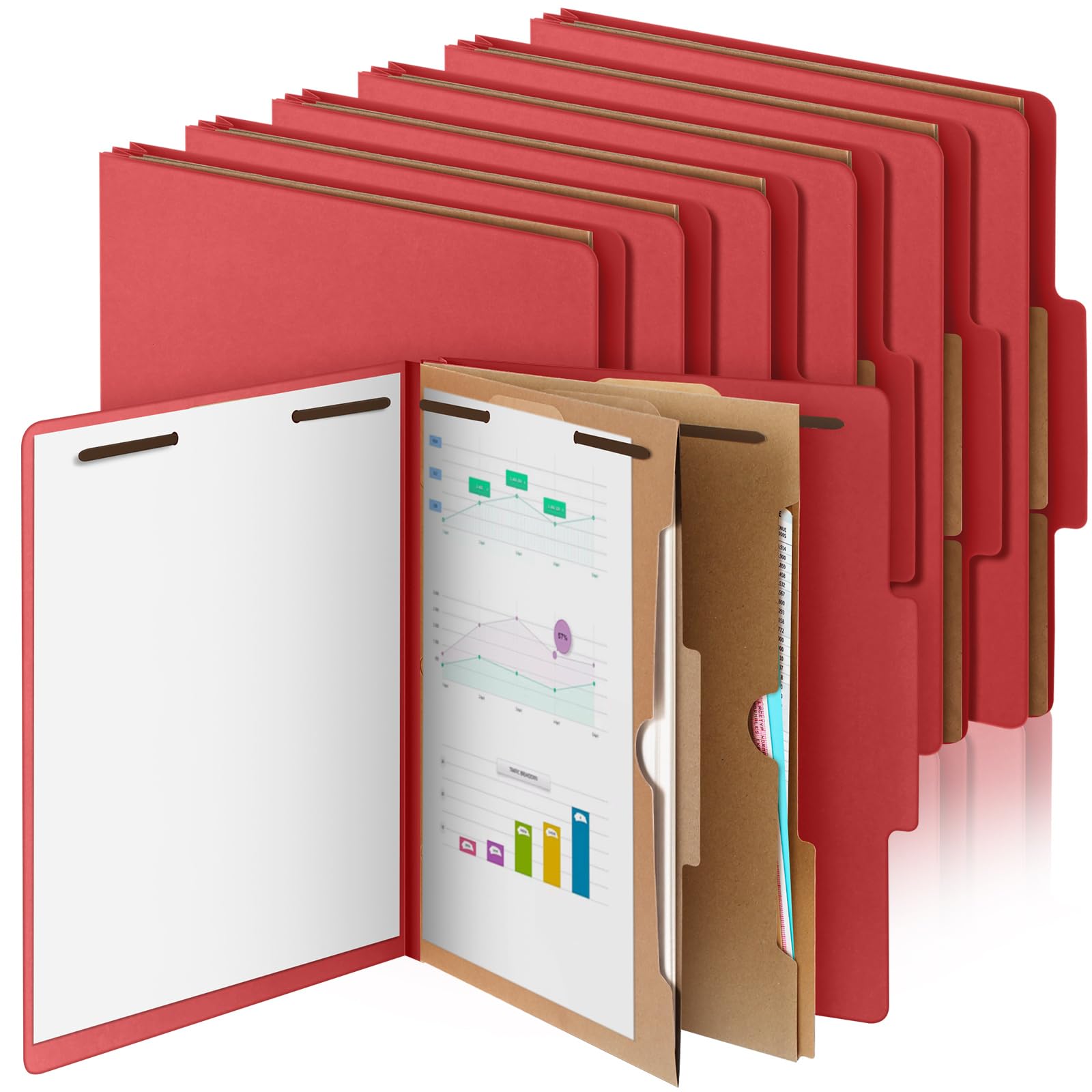 Amazon.com : Skyygemm 12 Pcs Pressboard Classification Folders with 2 ...