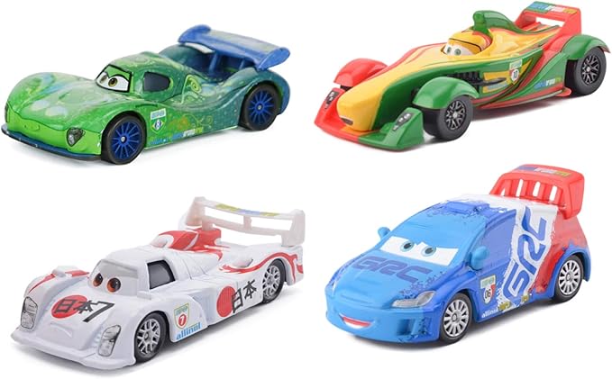 fashionmore 4PCs Pixar Cars Movie Toys Raoul Caroule & Carla Veloso ...