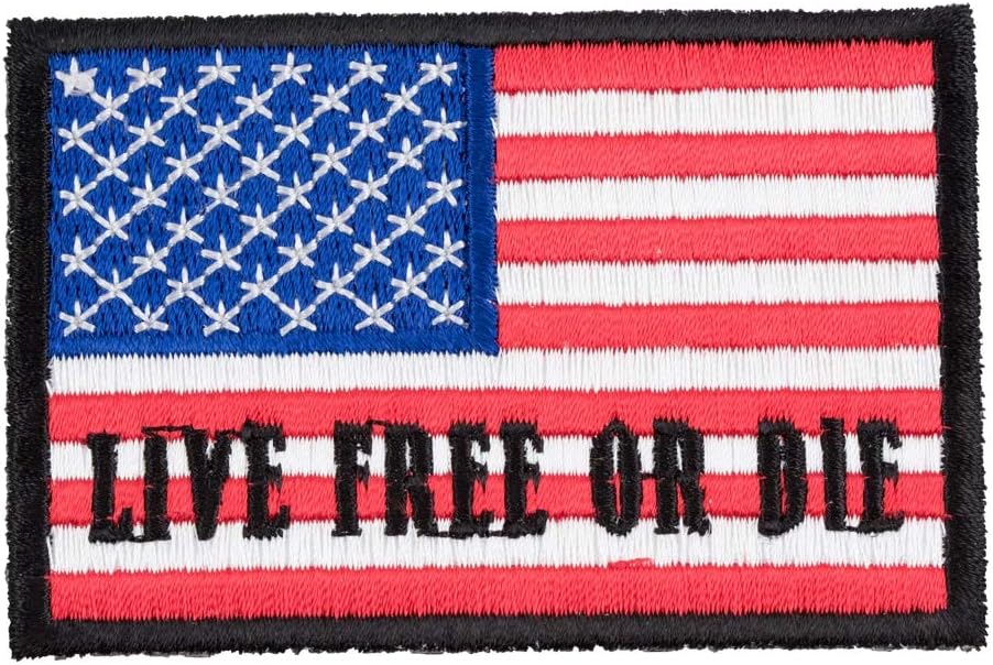 Amazon.com: Live Free Or Die American Flag Patch, U.S. Flag Patches ...