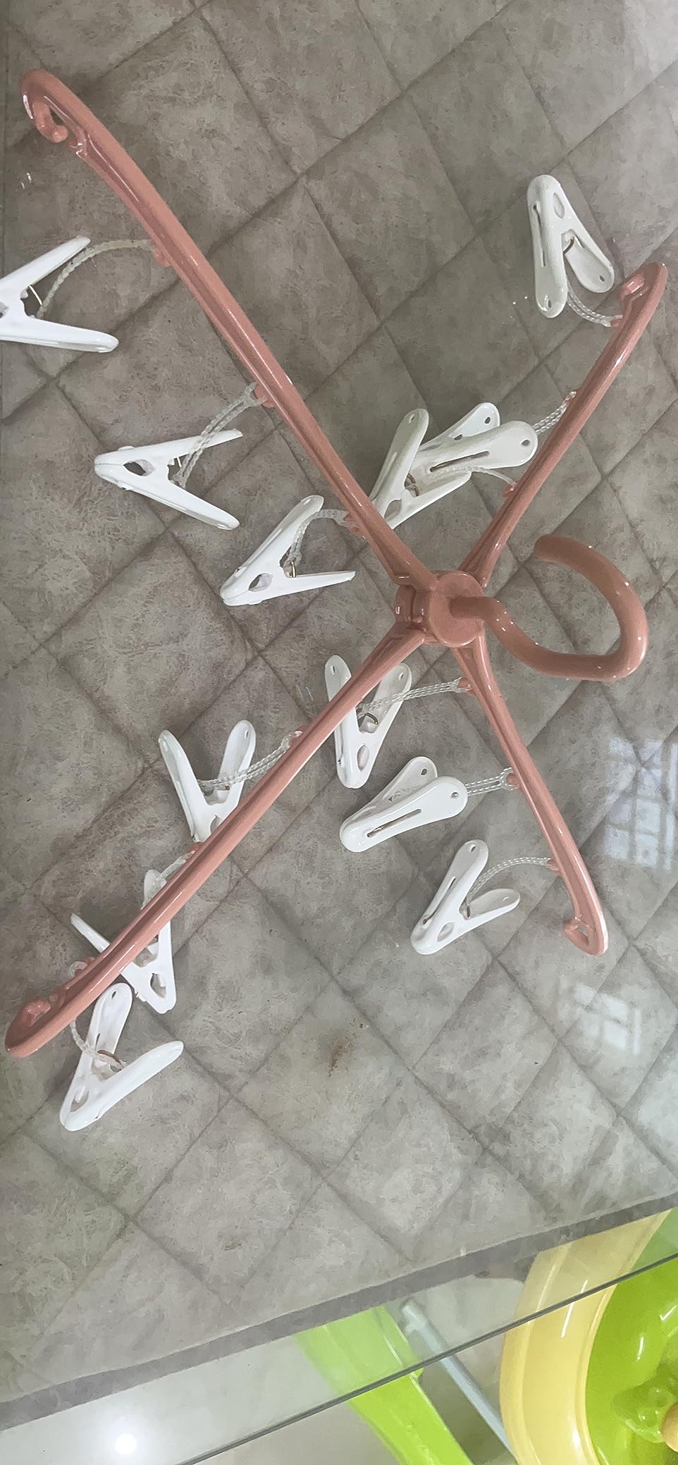 FunBlast Plastic Clips Clothes Hanging Hook Set-12 Pc 90 Degree ...