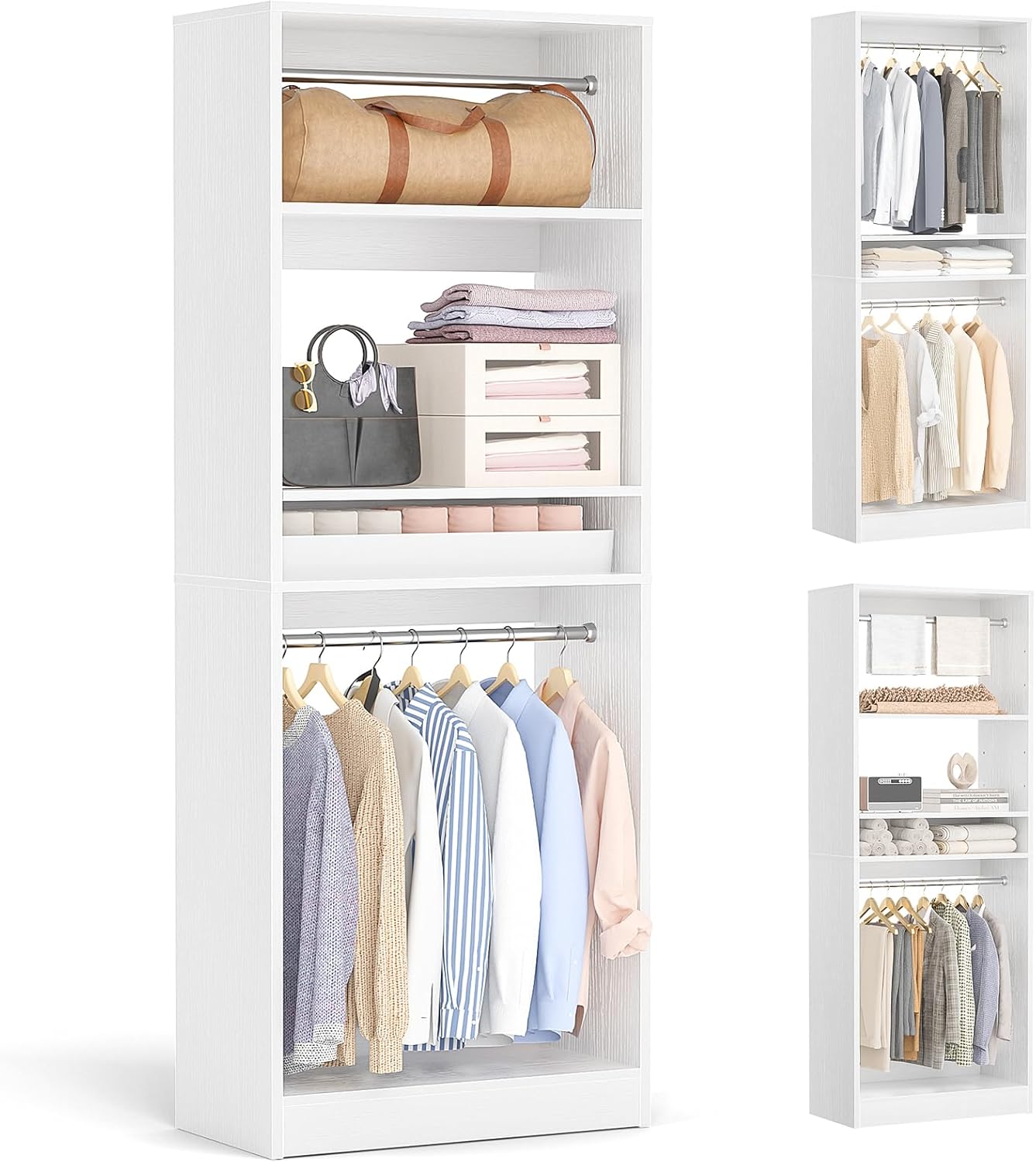 Amazon.com: Unikito Freestanding Closet System, 25” Closet Organizer ...