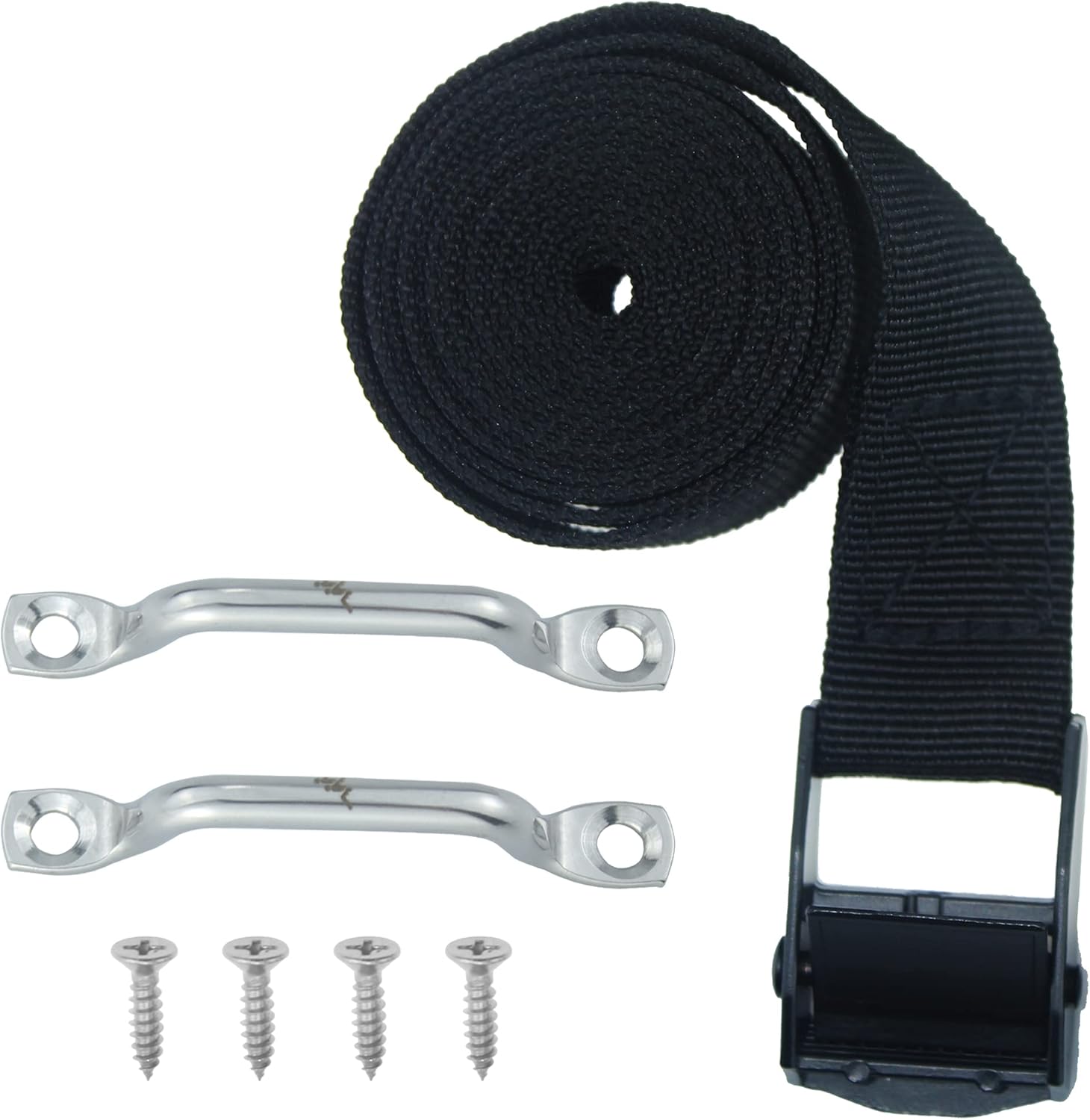 Amazon.com: 59" Tie Down Strap Footman Loop Kit, Stainless Steel Cam ...