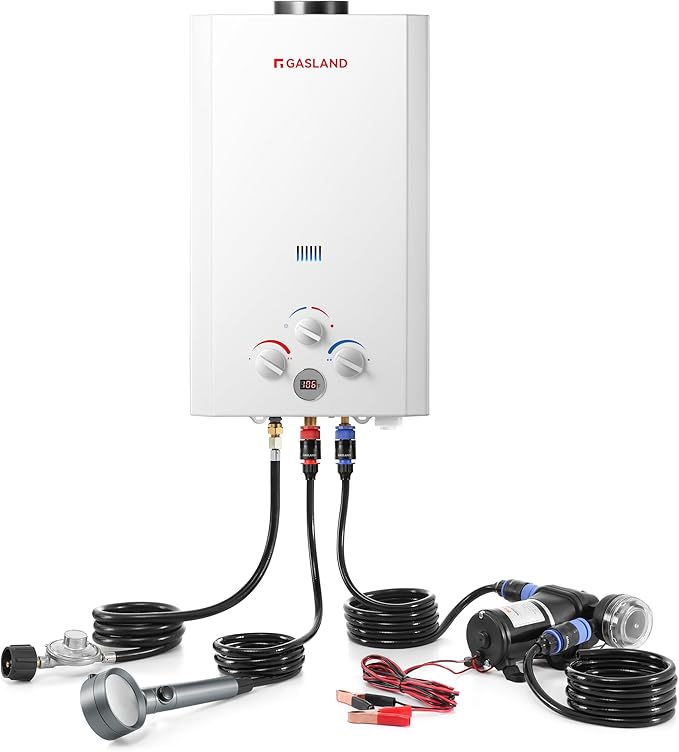 GASLAND 2.64 GPM Tankless Water Heater Propane 10L, Portable Propane ...
