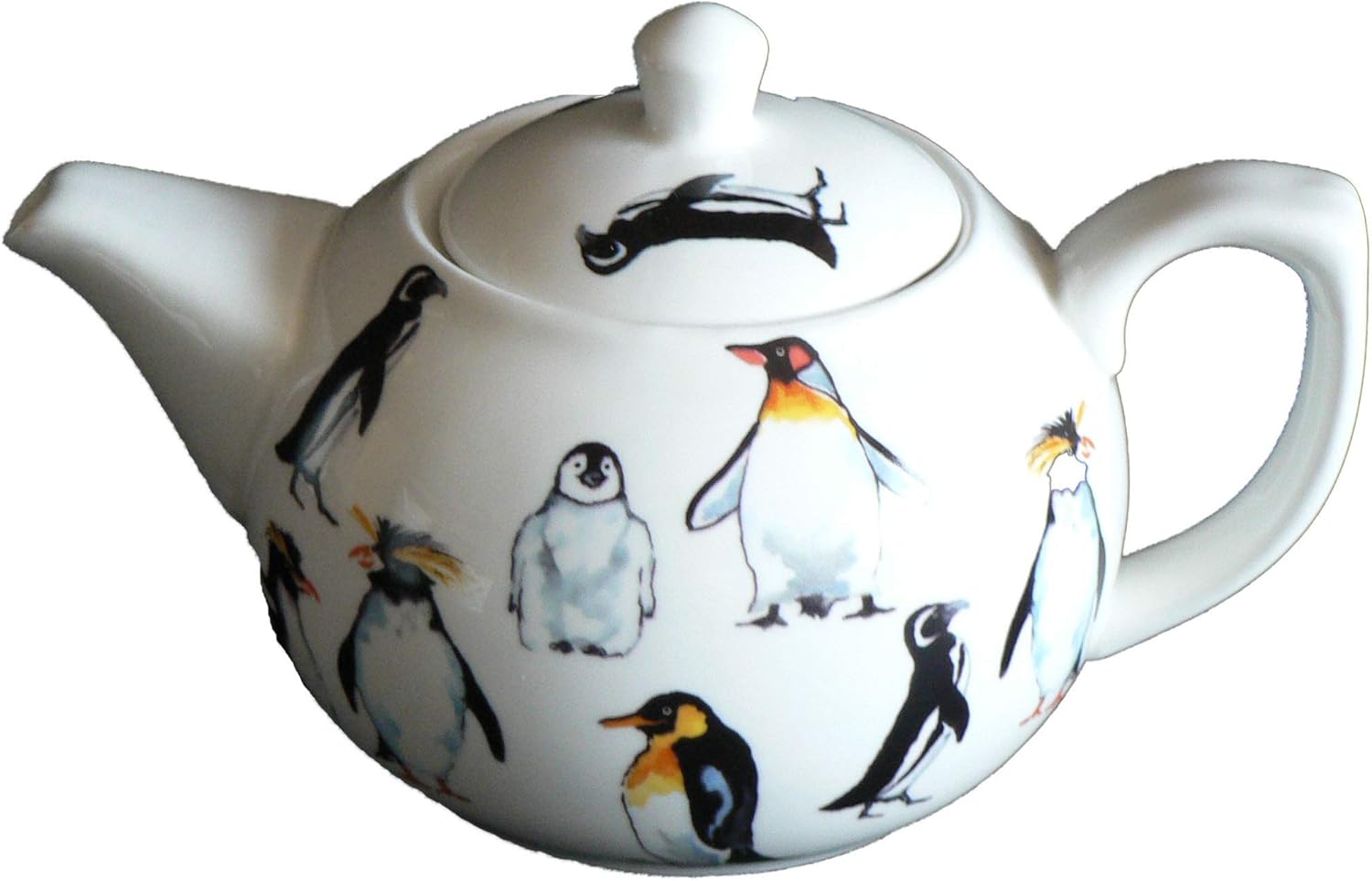 Penguin Design 2 Cup Porcelain teapot - Porcelain teapot Decorated Both ...
