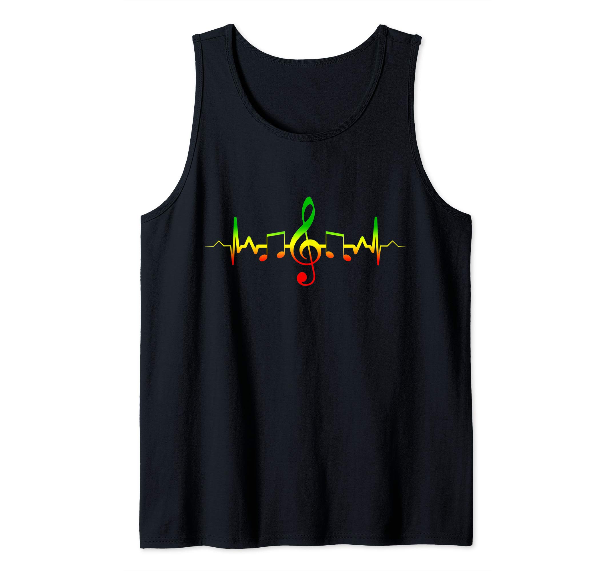 Amazon.com: Reggae Music Heartbeat - Rastafari Rasta Jamaica Gift Tank ...