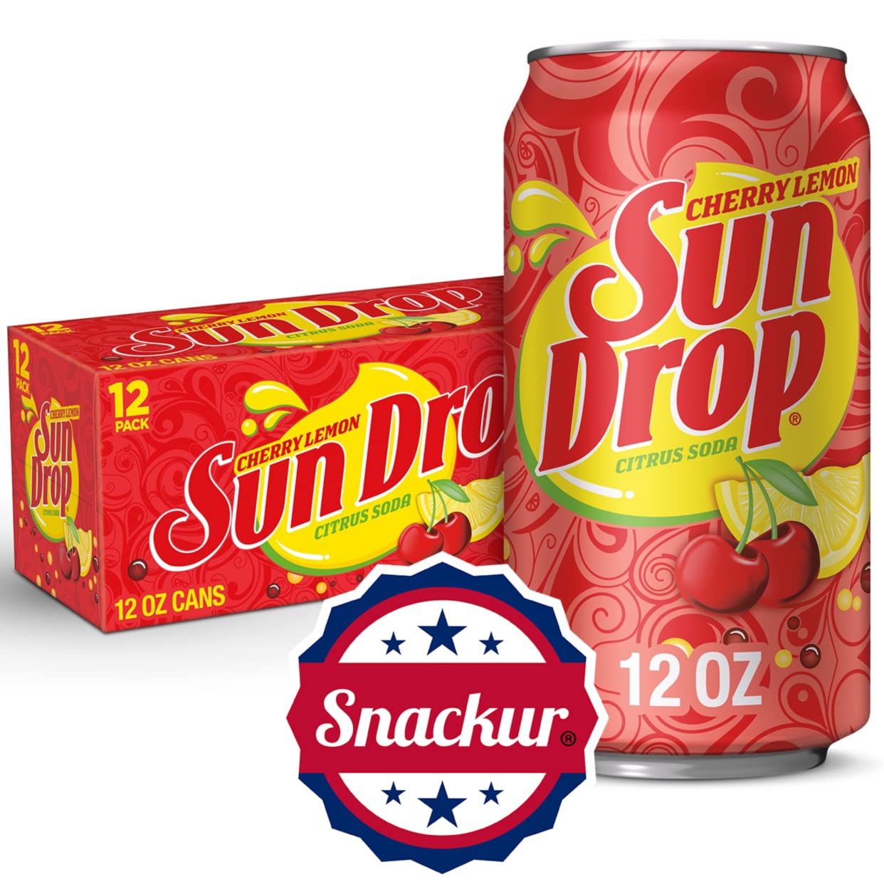 Amazon.com : Sundrop Cherry Lemon Citrus Soda, 12 OZ Cans,12 Pack,With ...