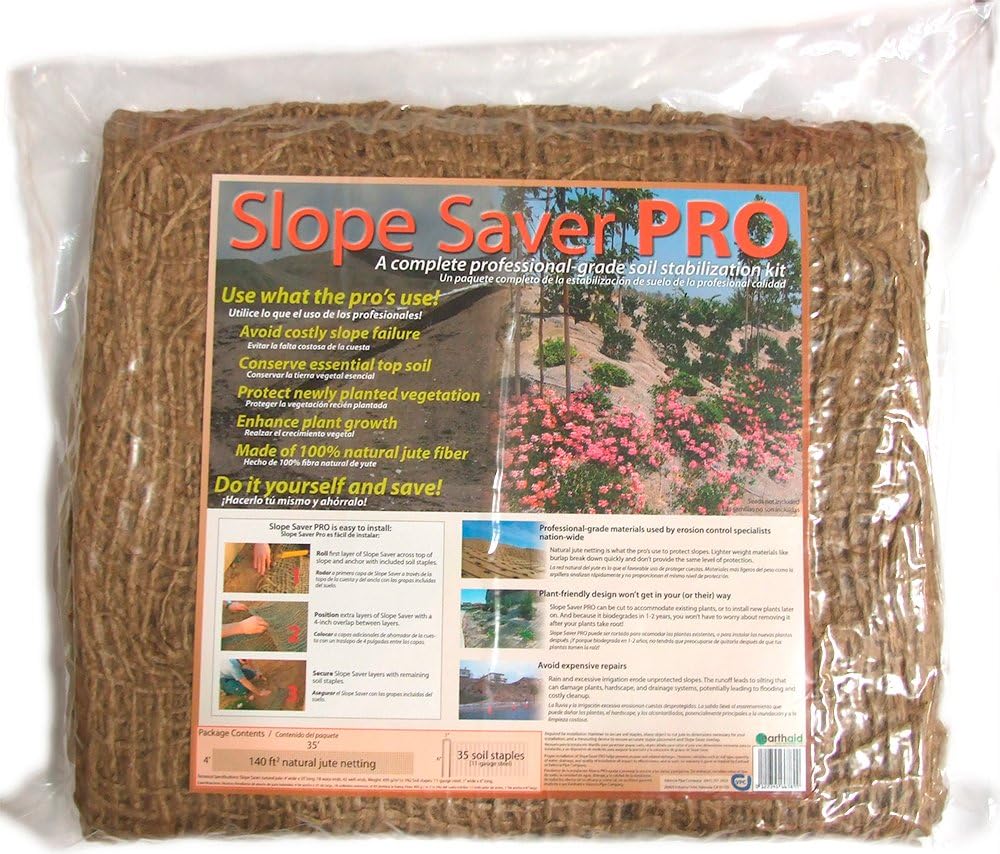 Amazon.com : EarthAid Slope Saver PRO Erosion Control Kit (140 Square ...