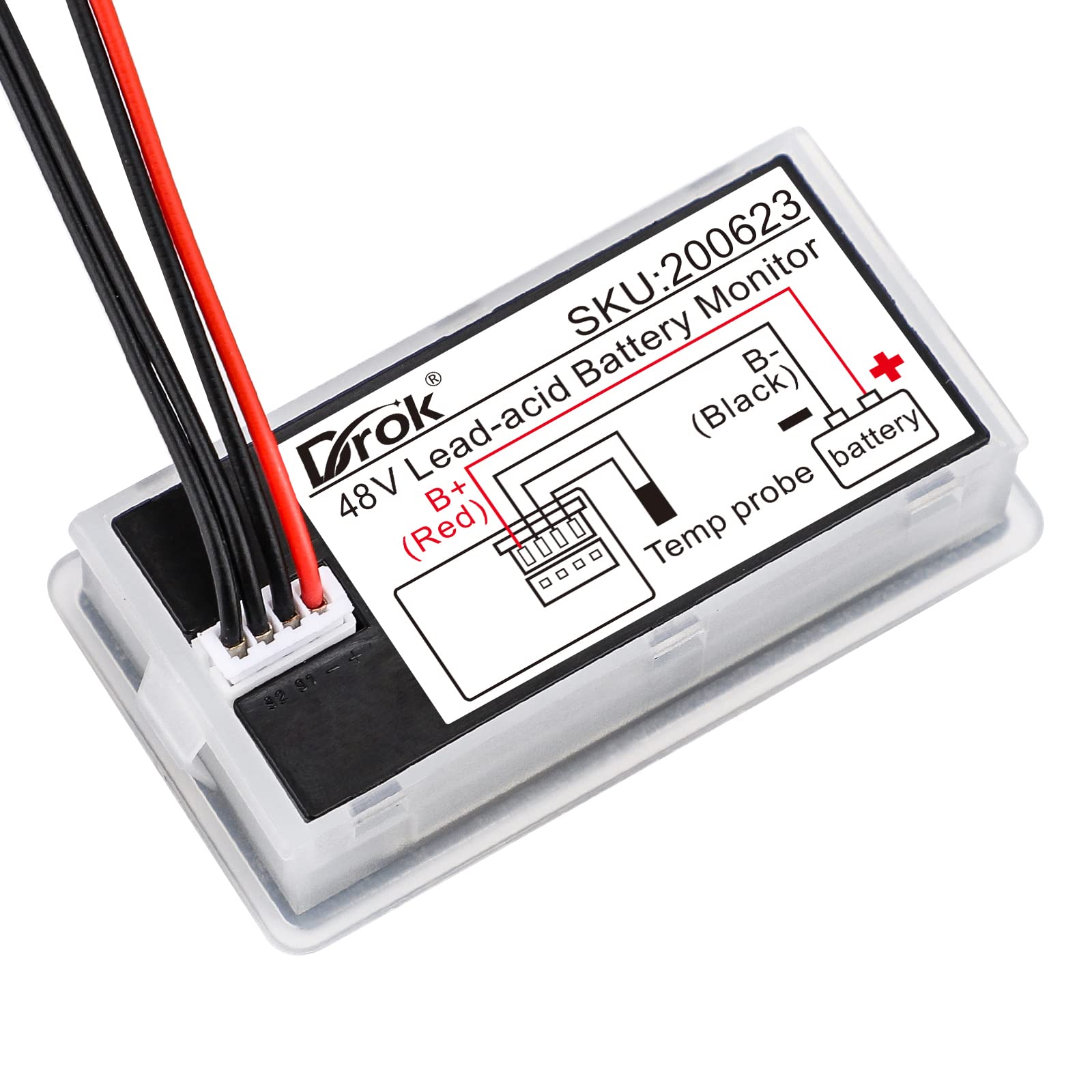 Snapklik.com : 48V Battery Capacity Monitor, 10-100V 24V 36V 48V ...