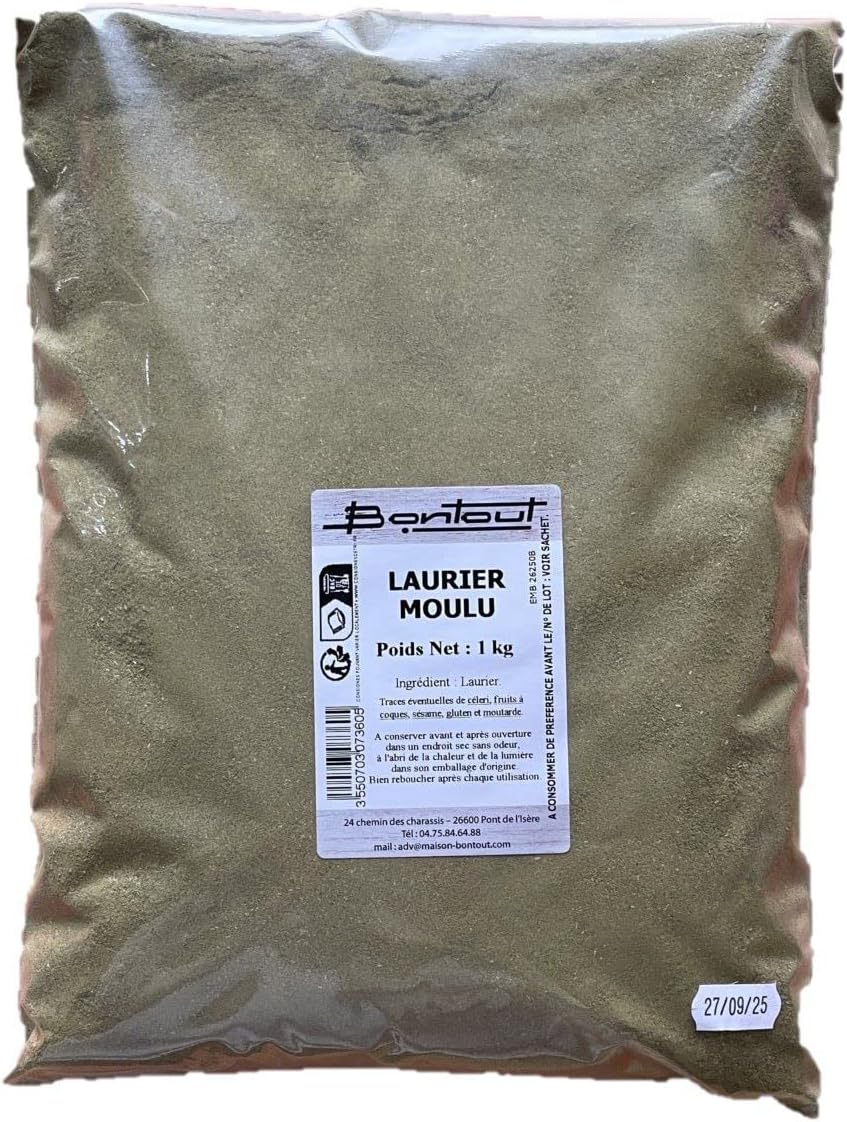 Laurier moulu - Sachet 1kg : Amazon.fr: Epicerie