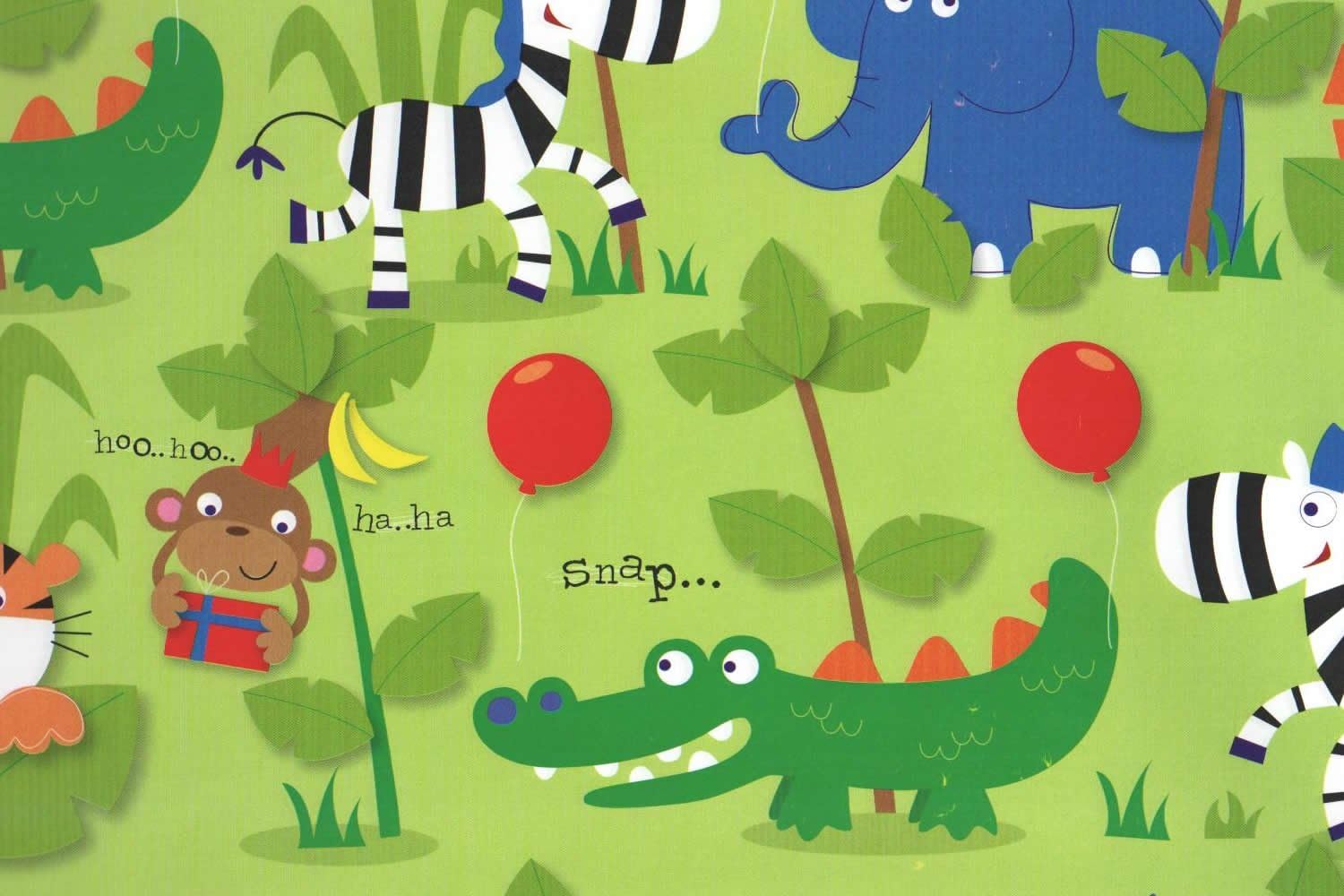 Amazon.com: 5 x Jungle Animals, Kids Tiger / Elephant / Monkey / Croc ...