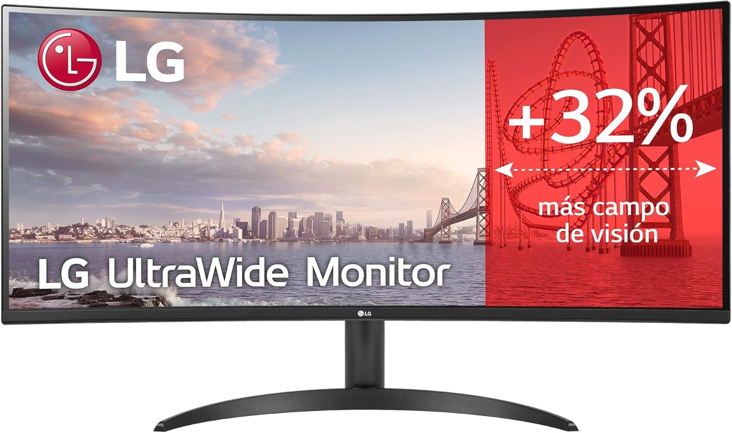 LG 34WR50QC-B - Monitor UltraWide Curvo, 34", QHD: 3440,1440px, 21:9 ...