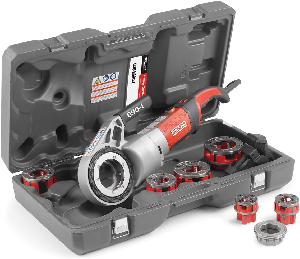 RIDGID 44943 Modèle 690-I Filière avec têtes de filière de 1/2-2 pouces ...