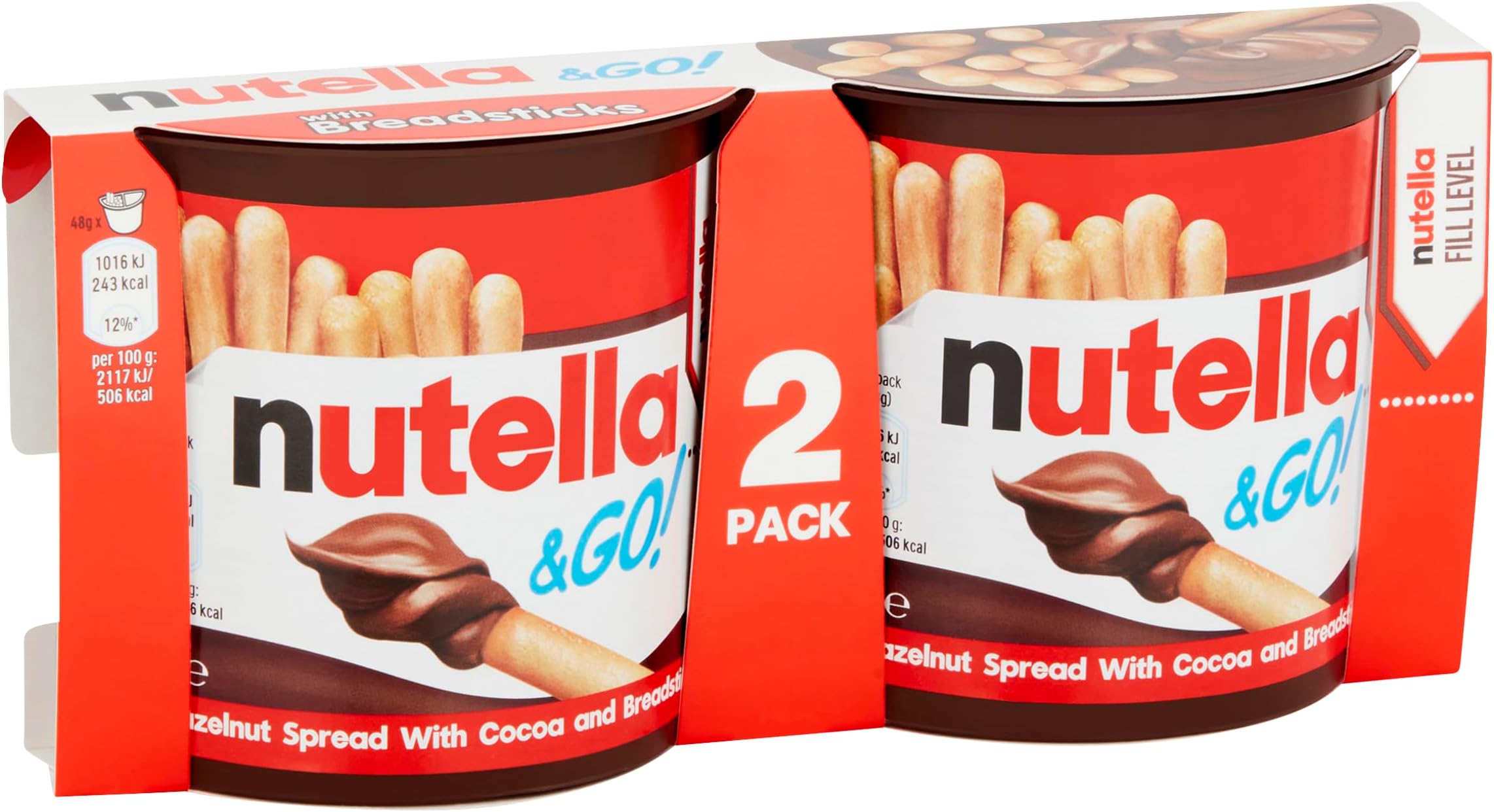 Amazon.com : Ferrero Nutella & Go Hazelnut Spread with Breadsticks ...