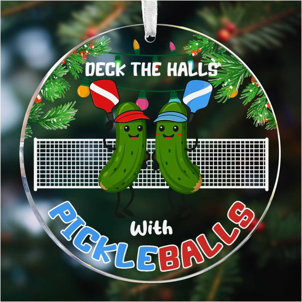 Amazon.com: Pickleball Acrylic Christmas Ornament 2025 for Christmas ...
