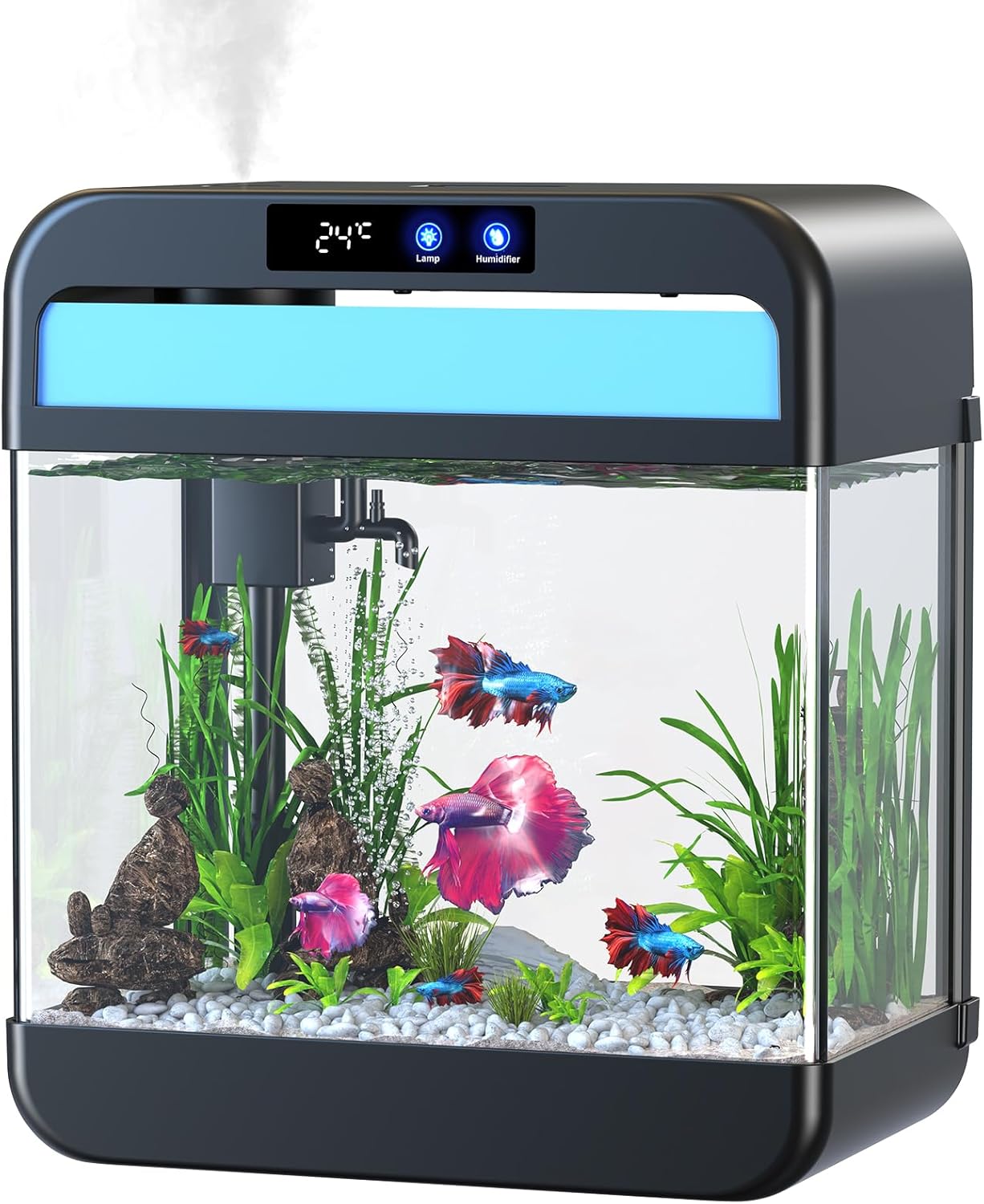 Amazon.com : JPHYLL Fish Tank 2.2 Gallon Fish Bowl with Humidifier 7 ...