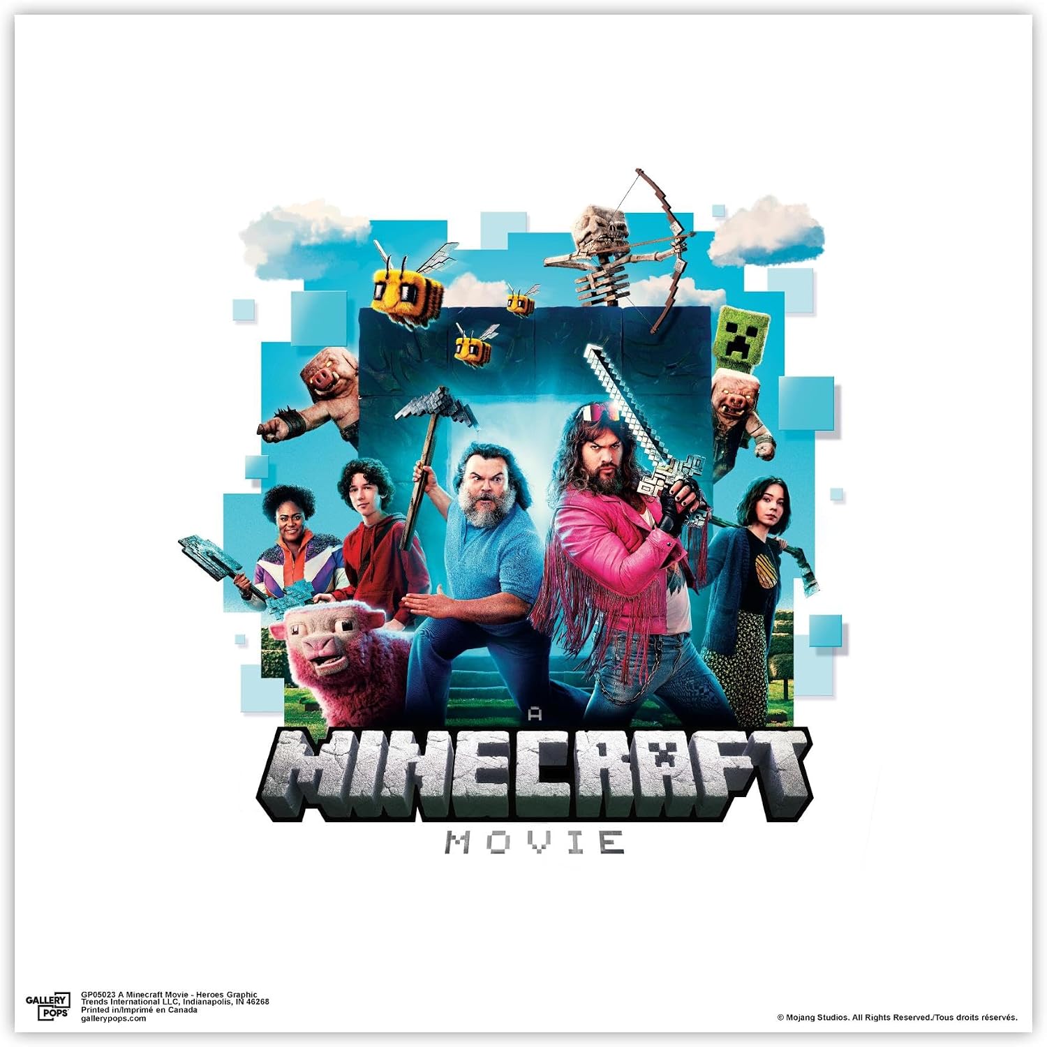 Amazon.com: Gallery Pops A Minecraft Movie - Heroes Graphic Wall Art ...