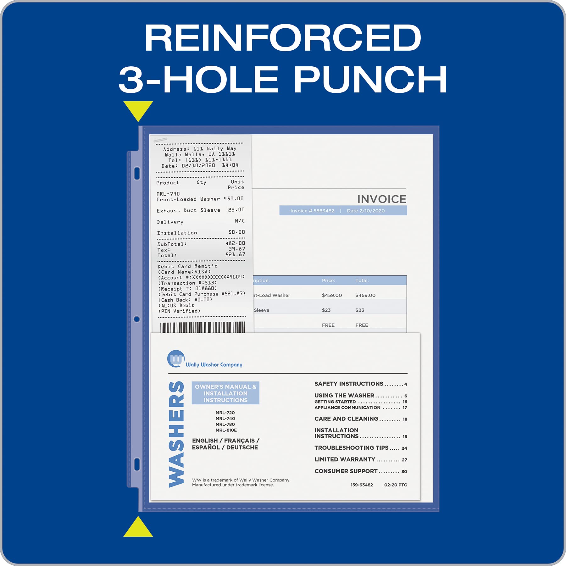 Snapklik.com : Oxford Sheet Protectors, Clear Finish, Top Load, Letter ...