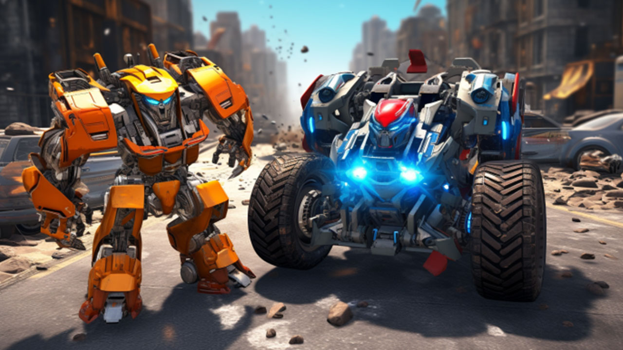 Flying Car Transformation Robot free 3D, Ultimate Futuristic US Police ...