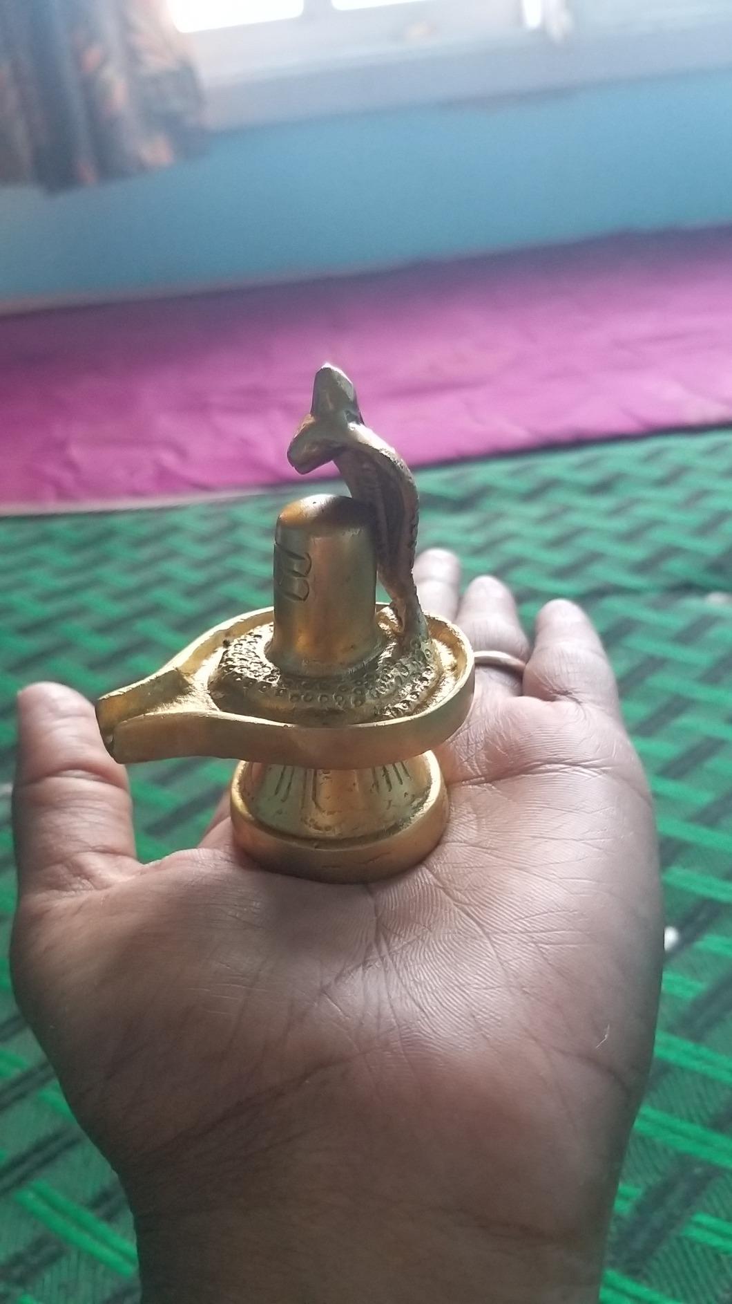 Buy Kartique Brass Shivling with Snake Shiv Lingam Statue Snake Idols ...