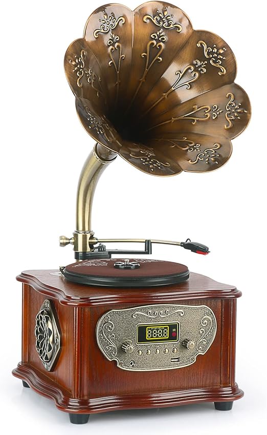 Amazon.com: Vintage Classic Retro Phonograph Gramophone Vinyl Record ...