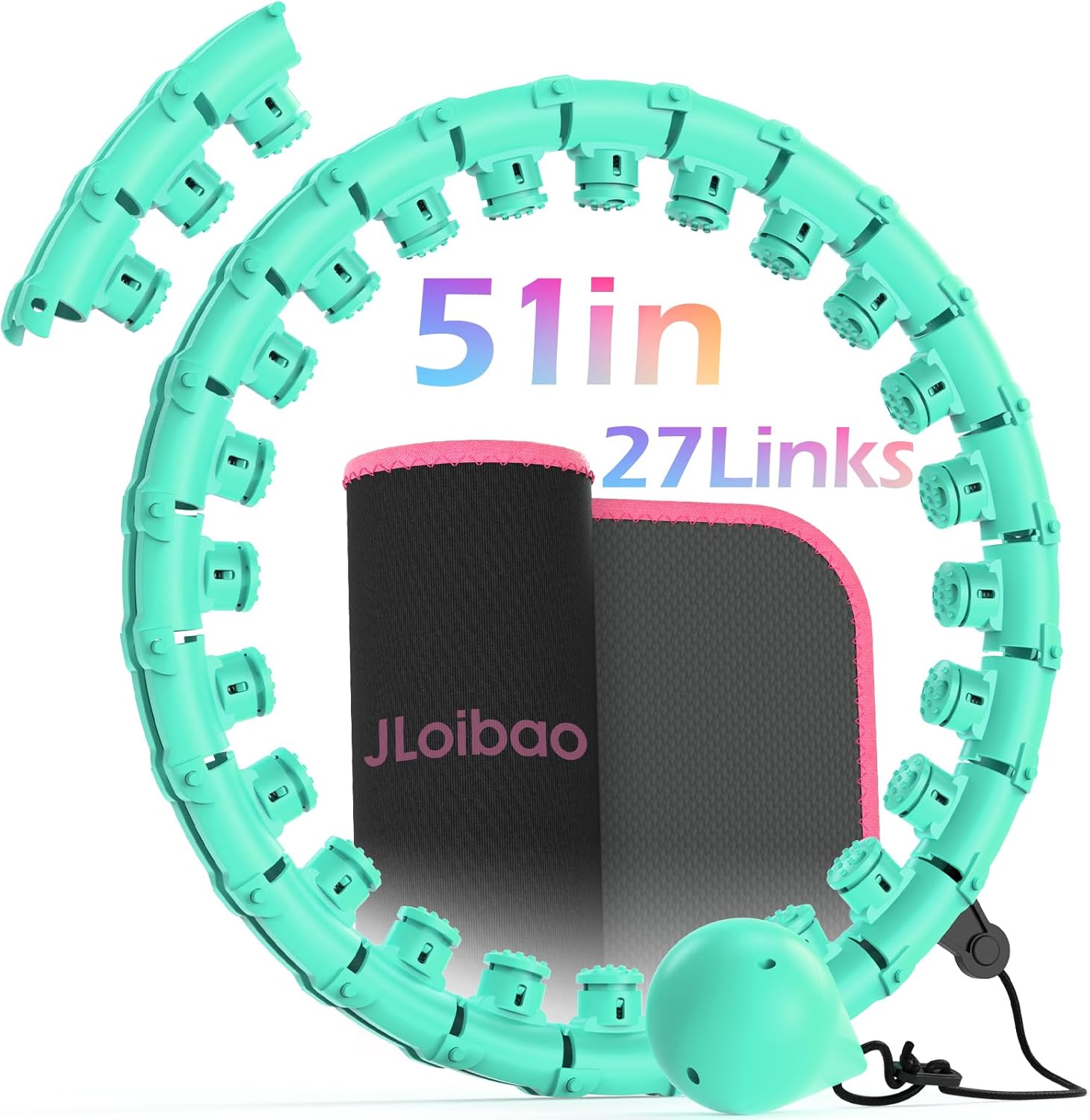 JLoibao Weighted Hula Circle for Adults Weight Loss, Infinity Fitness ...