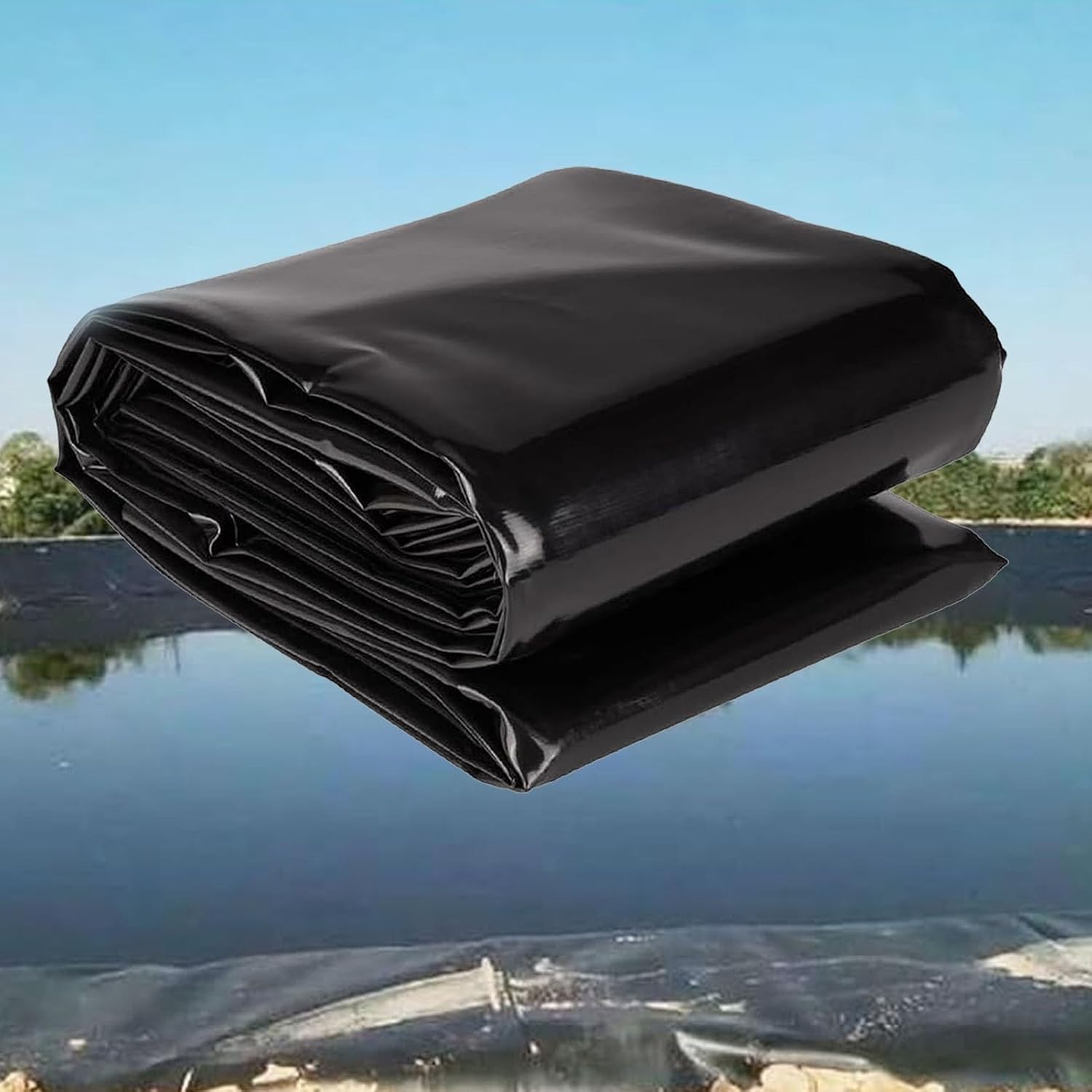 Amazon.com: Gaommini Pond Liner Black Flexible Pond Lining - HDPE 0 ...