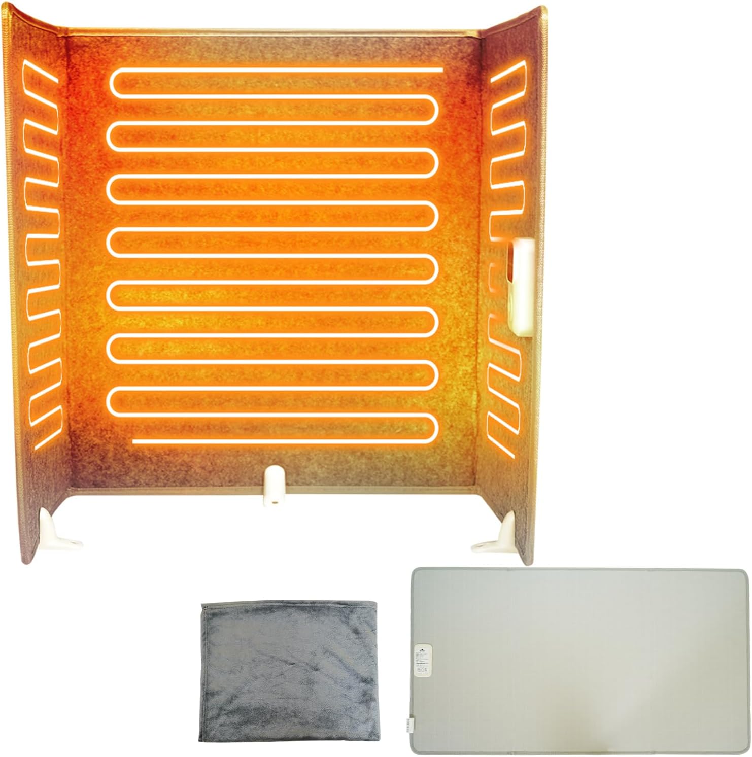 Amazon | Fkstyle パネルヒーター 足元 3面 折りたたみ デスク下 遠赤外線 おしゃれ ペット 省エネ 小動物 温度調節 防水 [並行輸入品] | Fkstyle | パネル ...