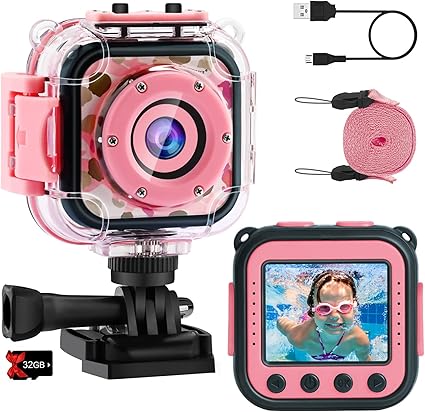 Amazon.com : [Upgraded] PROGRACE Kids Waterproof Camera Action Video ...